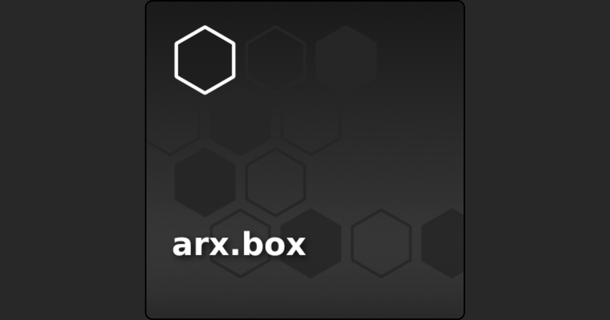 arx.box - Profile | .box